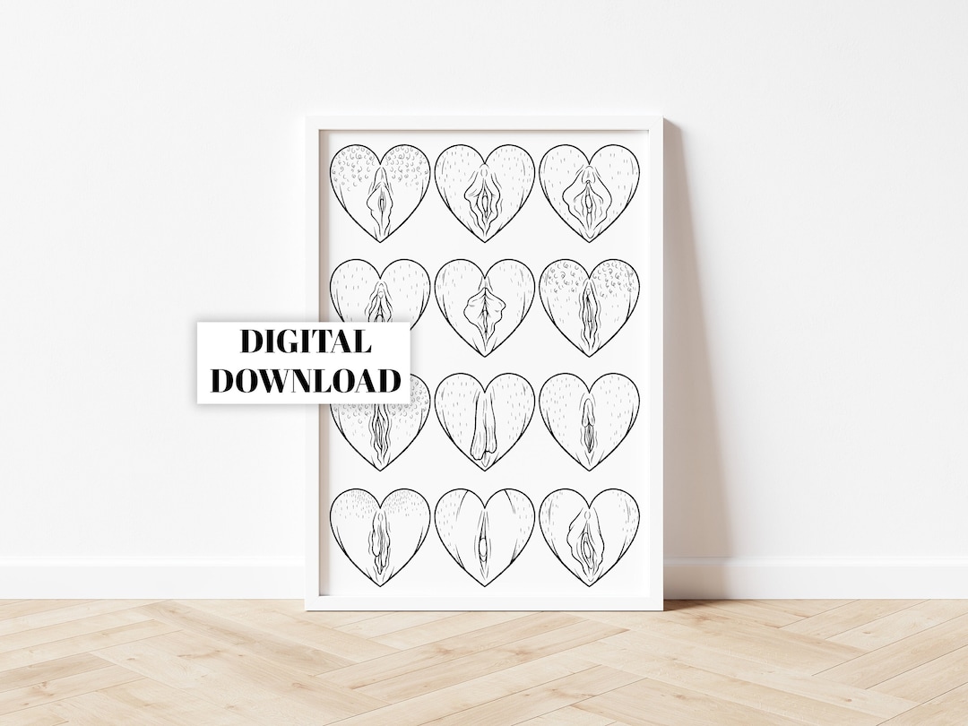 Vulva Line Art Print (DIGITAL DOWNLOAD) | Vagina Art, Feminist Art ...