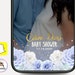 Baby Shower Snapchat Filter for Boy, Geotag, Geofilter, Floral, Blue ...