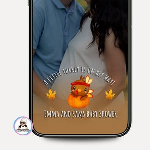 Editable, Thanksgiving Baby Shower Snapchat Filter, Girl, A Little ...
