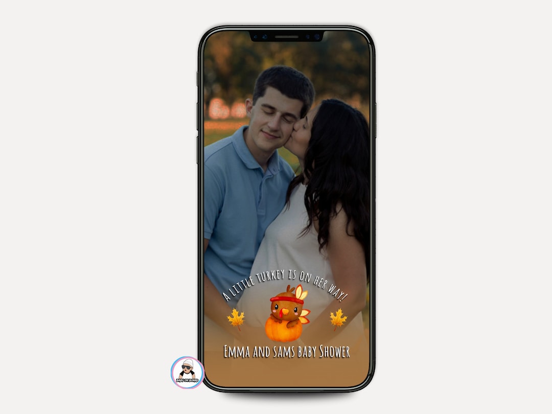 Editable, Thanksgiving Baby Shower Snapchat Filter, Girl, A Little ...