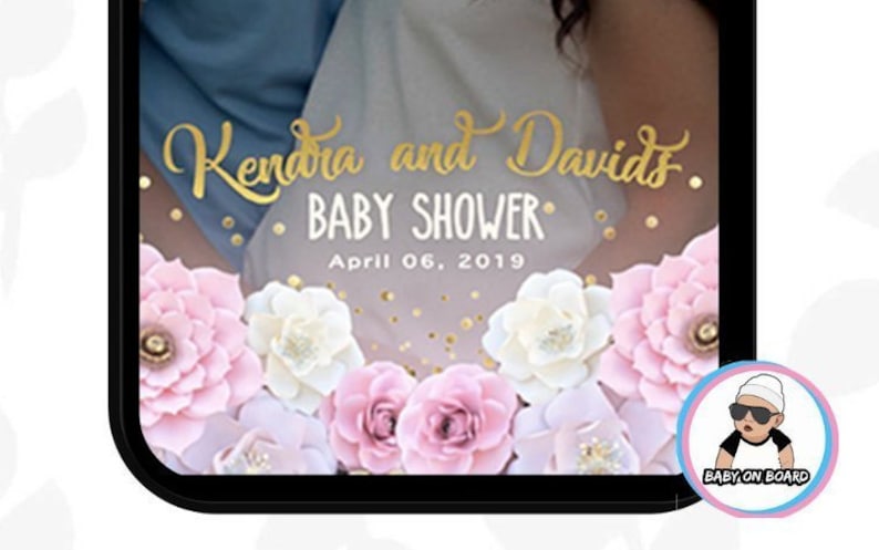 Baby Shower Snapchat Filter Girl Baby Shower Filter | Etsy