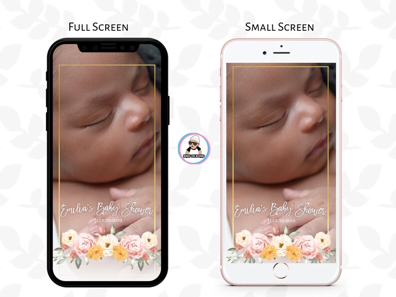 Baby Shower Snapchat Filter Girl Geofilter Floral Summer - Etsy