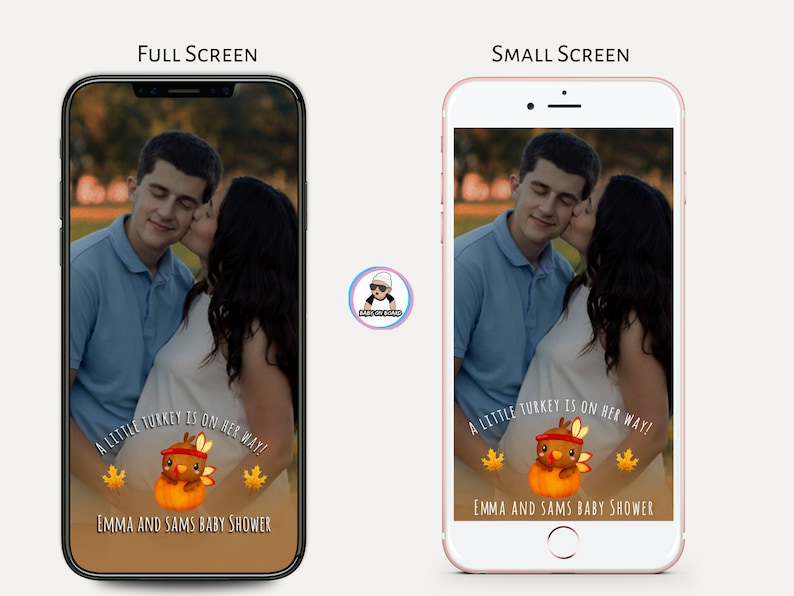 Editable Thanksgiving Baby Shower Snapchat Filter Girl A | Etsy