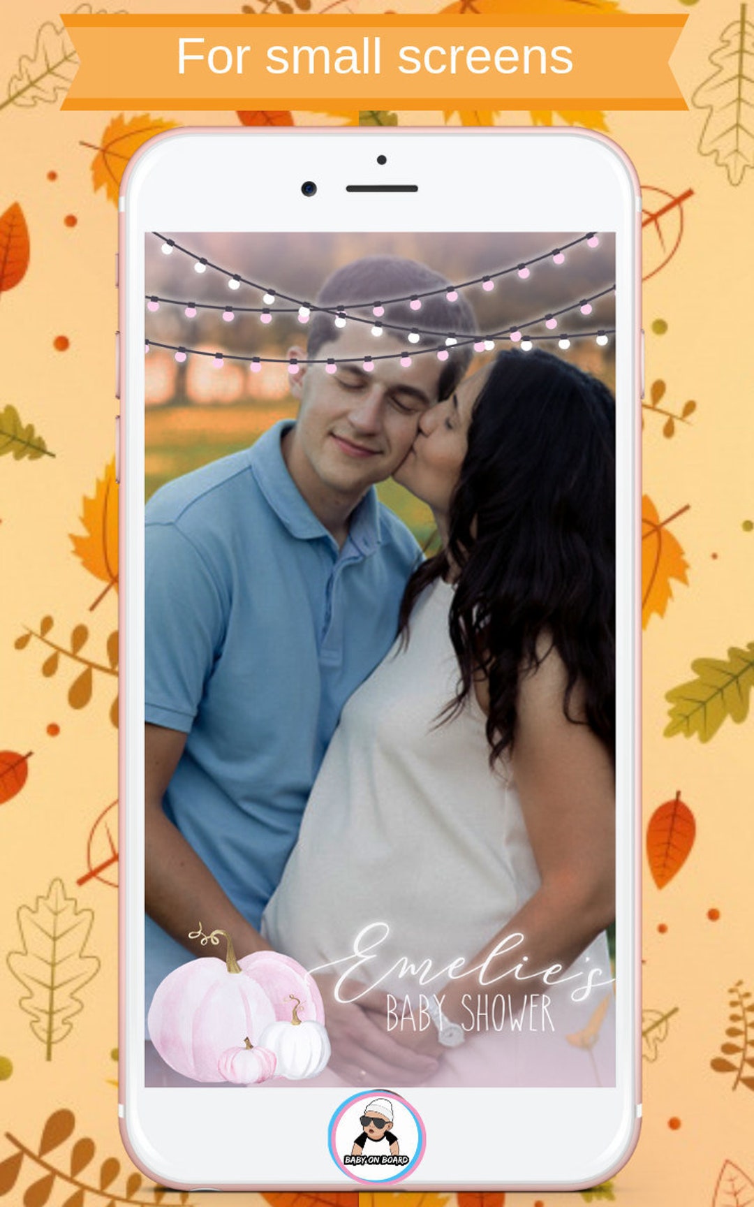 It's A Girl Baby Shower Filter - Girl Filter - Pumpkin Filter ...