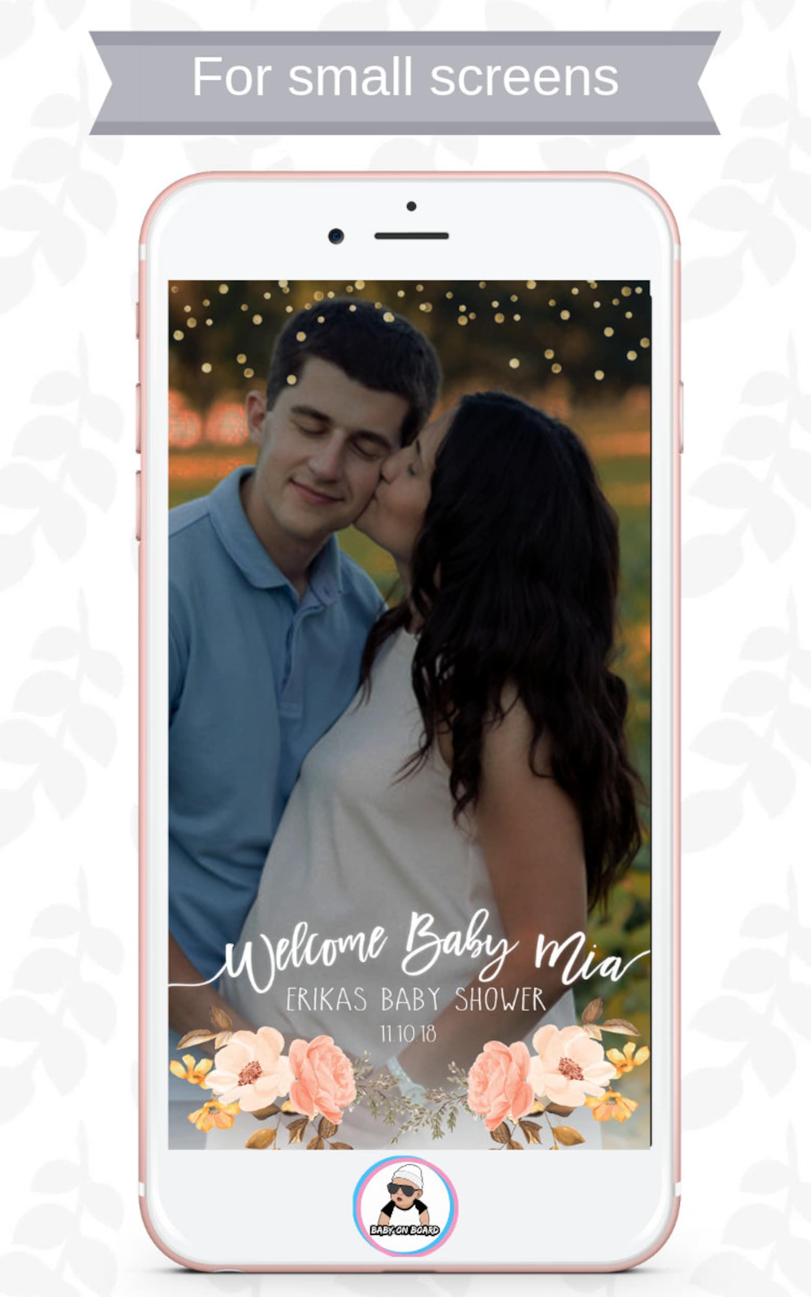 Baby Shower Filter for Girl Snapchat Filter Sprinkle - Etsy