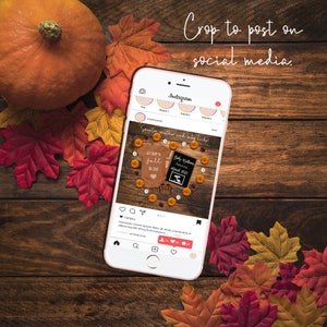 Editable, Fall Pregnancy Announcement, Digital, October, Autumn ...