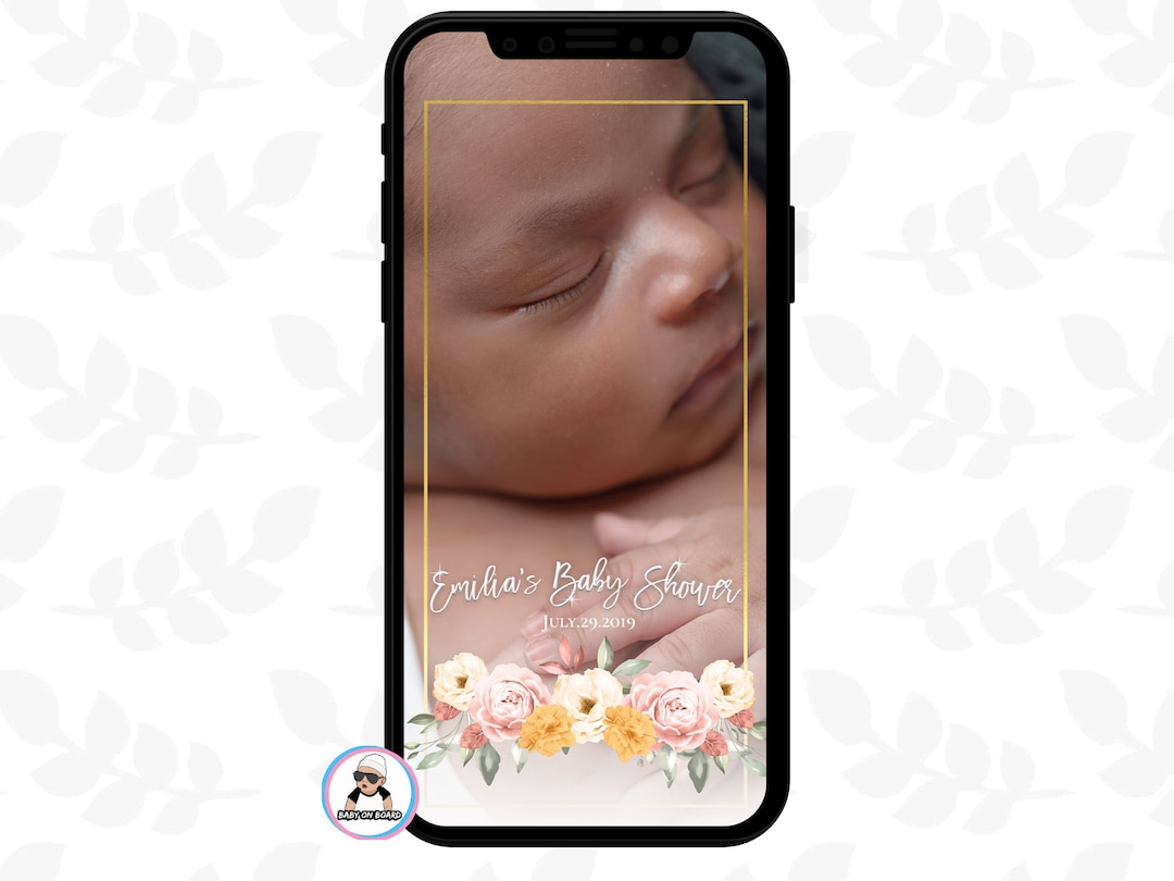 Baby Shower Snapchat Filter Girl, Geofilter, Floral, Summer, Girl ...