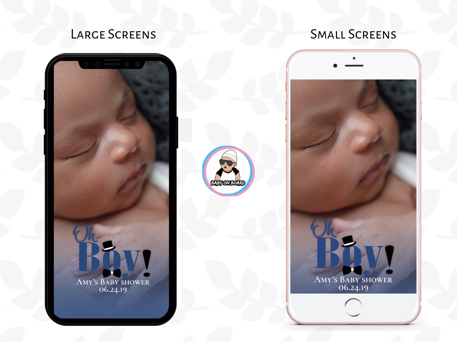 Baby Shower Snapchat Filter, Boy, Baby Shower Filter, Geofilter, Hat ...