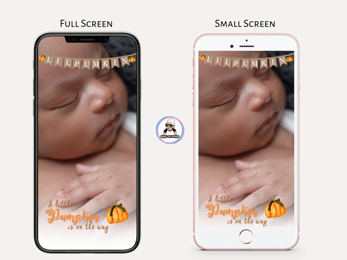 Fall Snapchat Filter A Little Pumpkin is on the Way Baby - Etsy