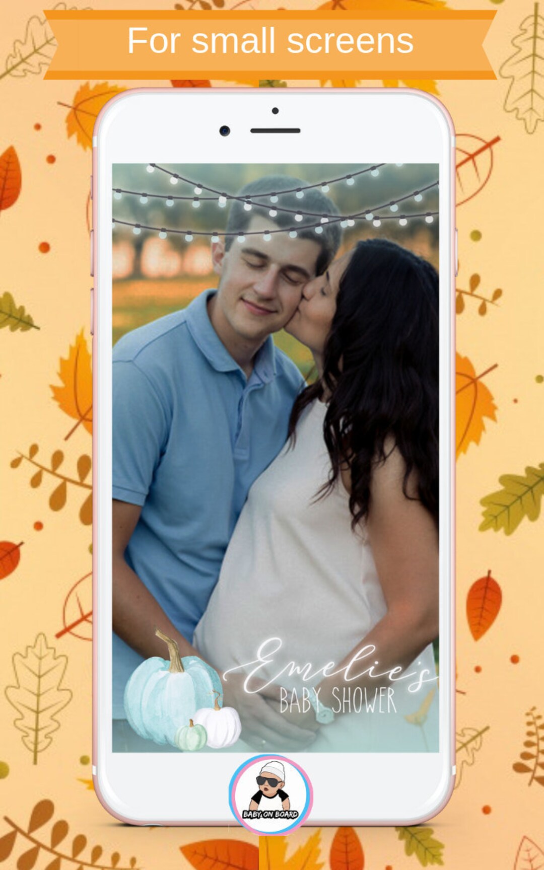 It's A Boy Baby Shower Filter - Boy Filter - Pumpkin Filter - Baby ...