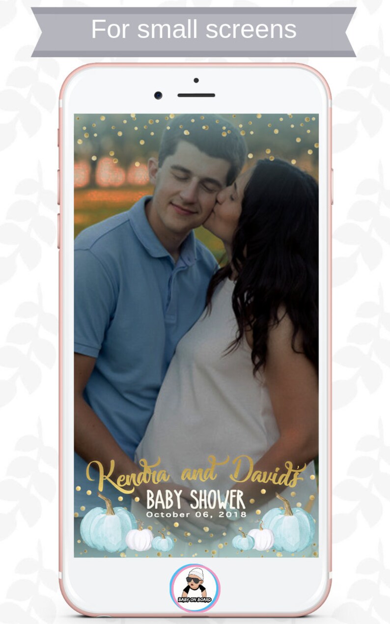 Baby Shower Snapchat Filter Boy Pumpkin Filter Geotag | Etsy