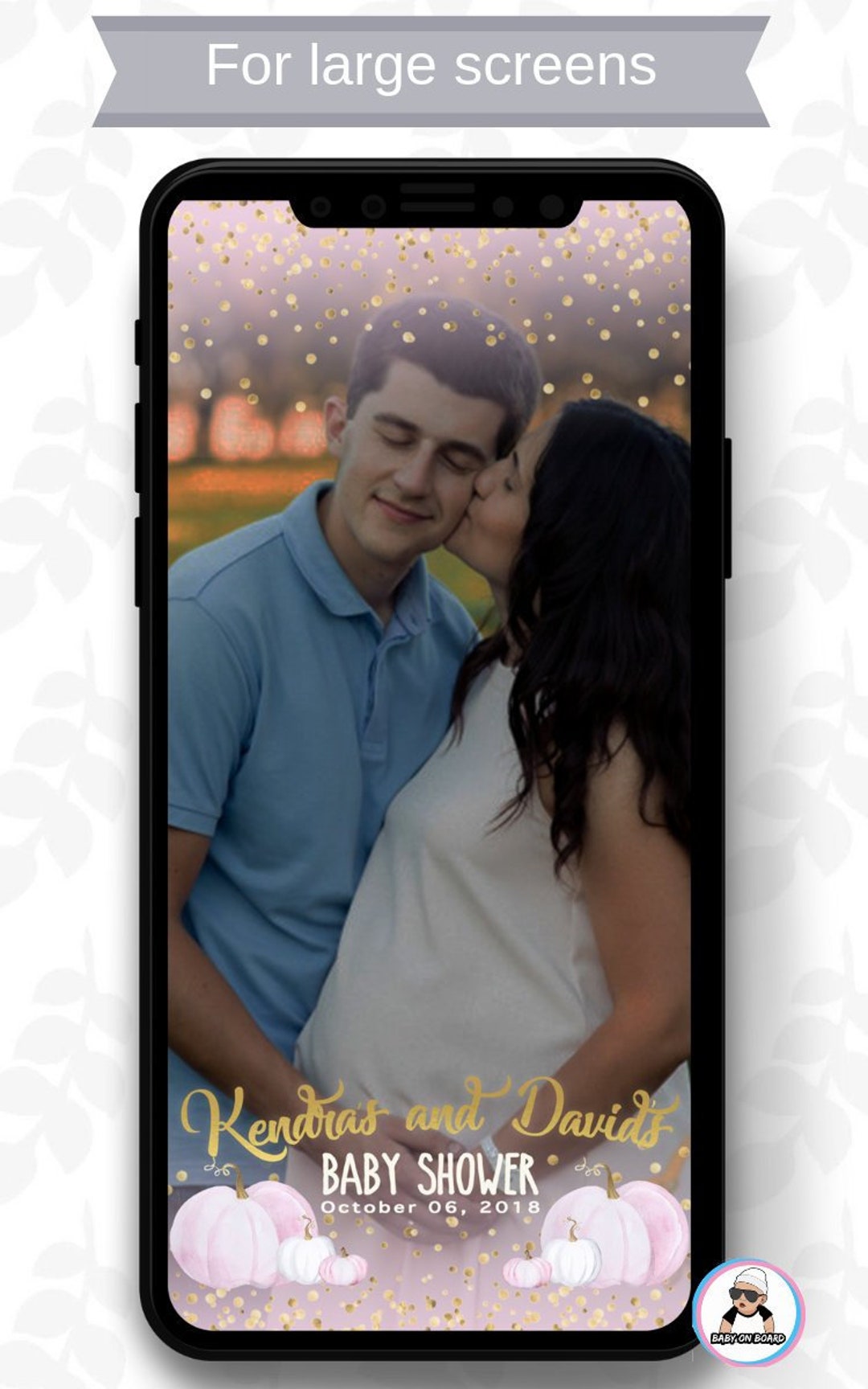 Baby Shower Snapchat Filter Girl - Pumpkin Filter - Geotag - Snapchat ...