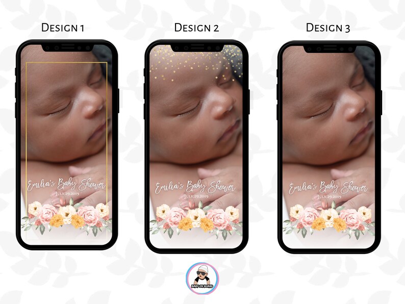 Baby Shower Snapchat Filter Girl Geofilter Floral Summer - Etsy
