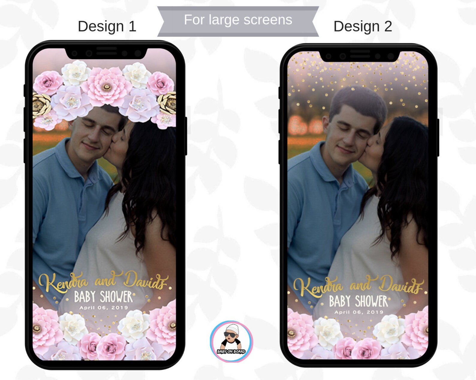Baby Shower Snapchat Filter Girl, Baby Shower Filter, Geofilter, Floral ...