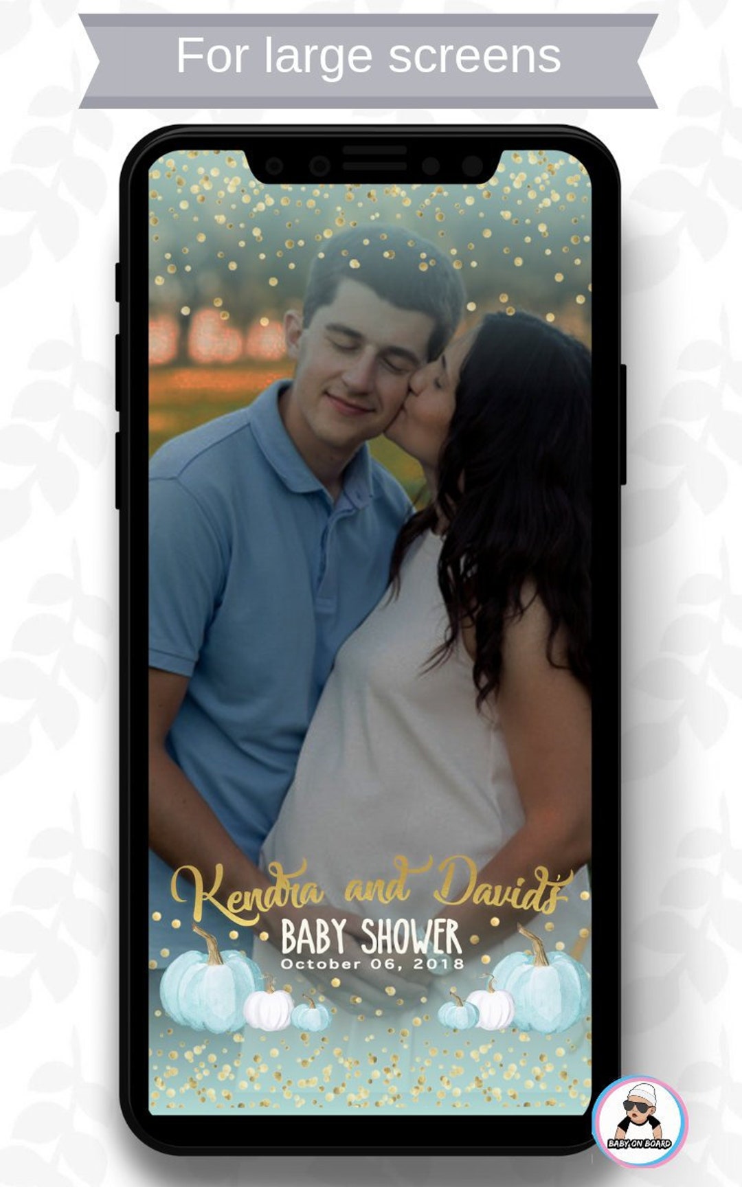 Baby Shower Snapchat Filter Boy - Pumpkin Filter - Geotag - Snapchat ...