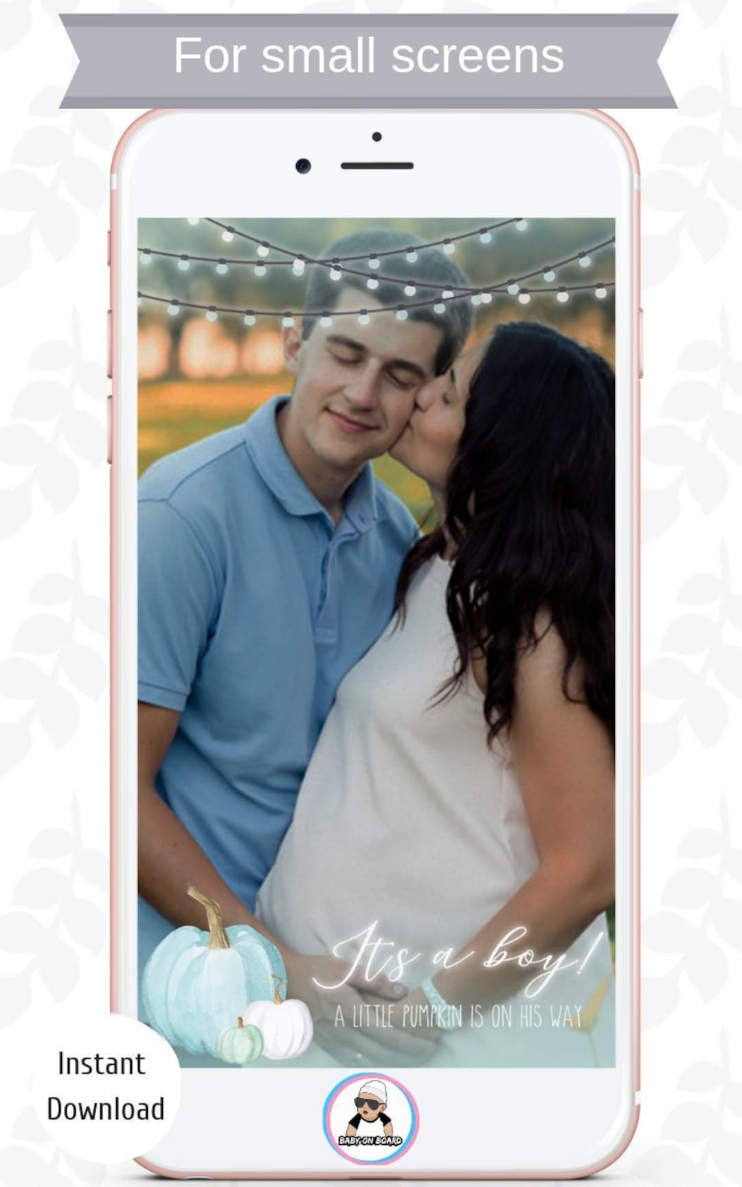 It's A Boy Baby Shower Filter - Boy Filter - Pumpkin Filter - Baby ...