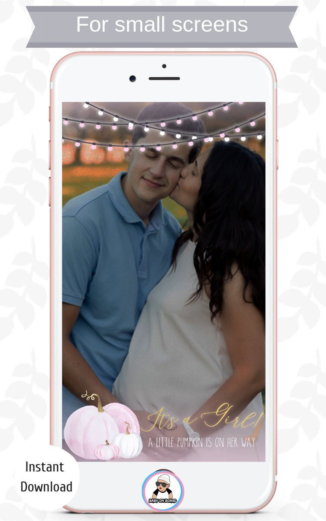 It's A Girl Baby Shower Filter - Girl Filter - Pumpkin Filter - Baby ...