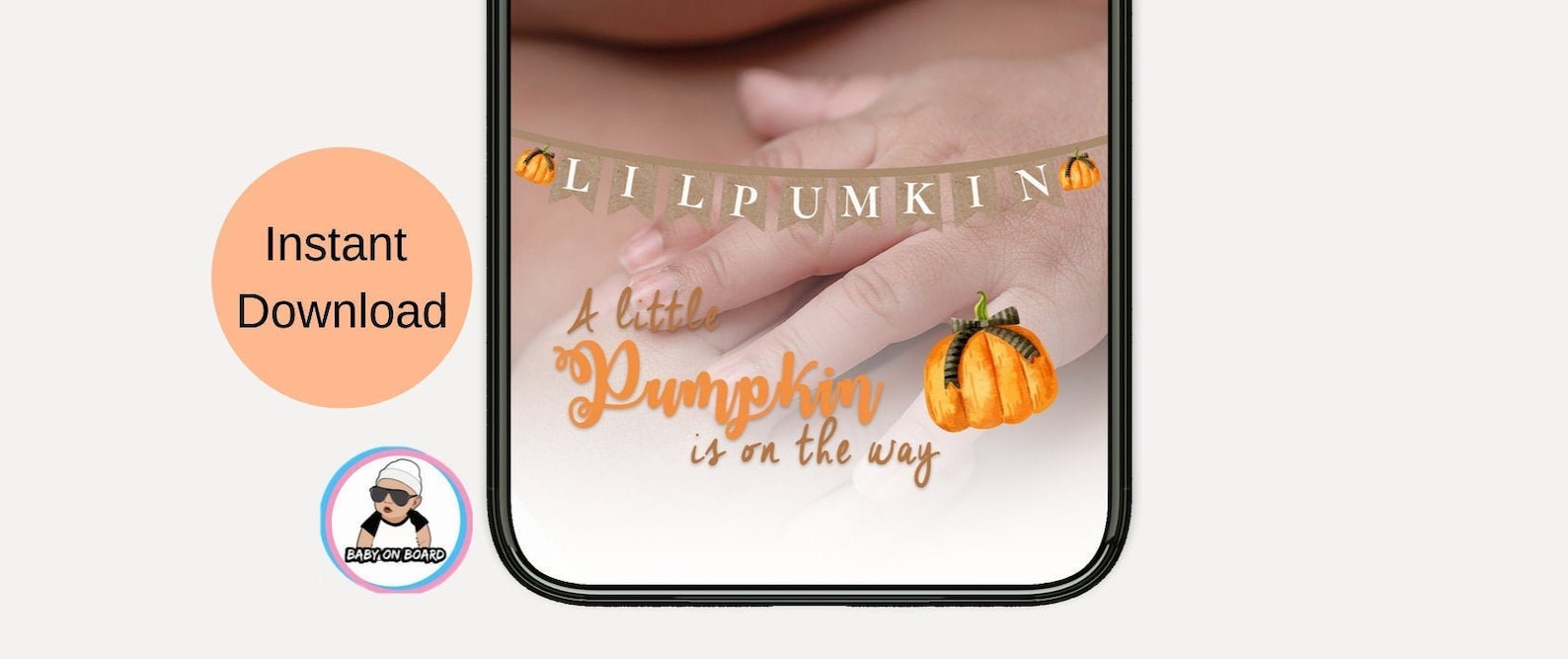 Fall Snapchat Filter A Little Pumpkin is on the Way Baby - Etsy