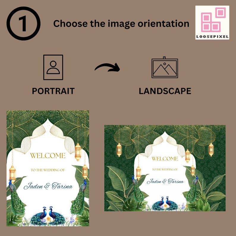 Indian Welcome Sign Digital File Customise Wedding Bride Groom Sign ...