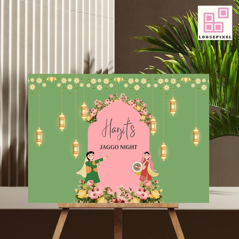 Jaggo Welcome Sign | Digital File | Customise | Traditional Party ...