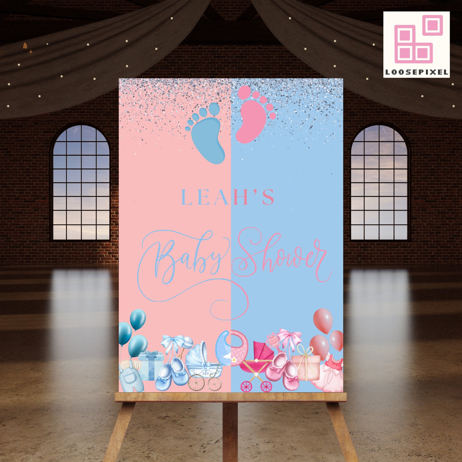 Baby Shower Sign | Digital File | Customise | Welcome Board | Boy or ...
