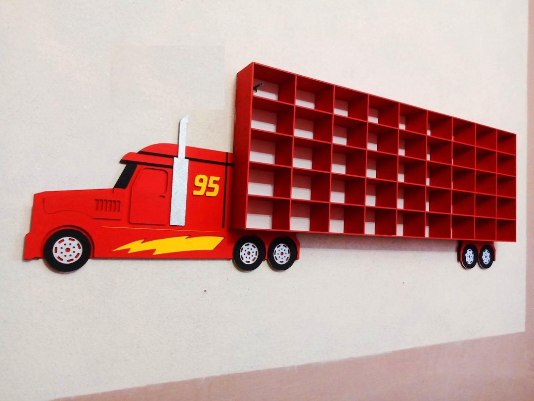 Mack Truck Cars Toy Shelf Storage for Hot Wheels Cars Display Showcase ...