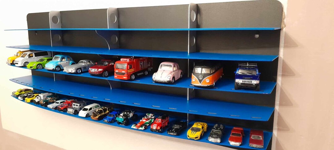 Hot Wheels Storage Display Showcase for 80-100 Car Wooden Wall Shelf ...