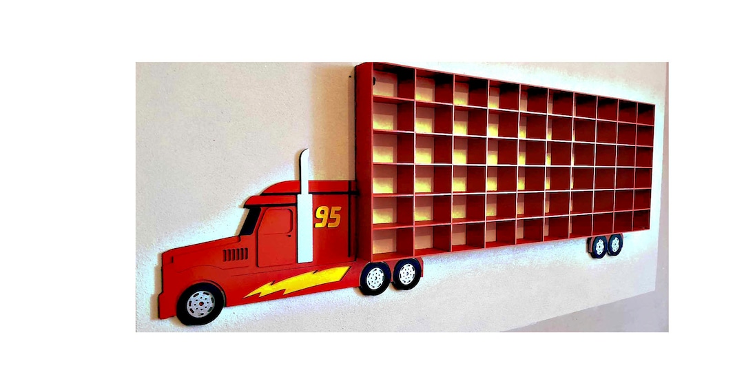 Mack Truck Cars Toy Shelf Storage for Hot Wheels Cars Display Showcase ...