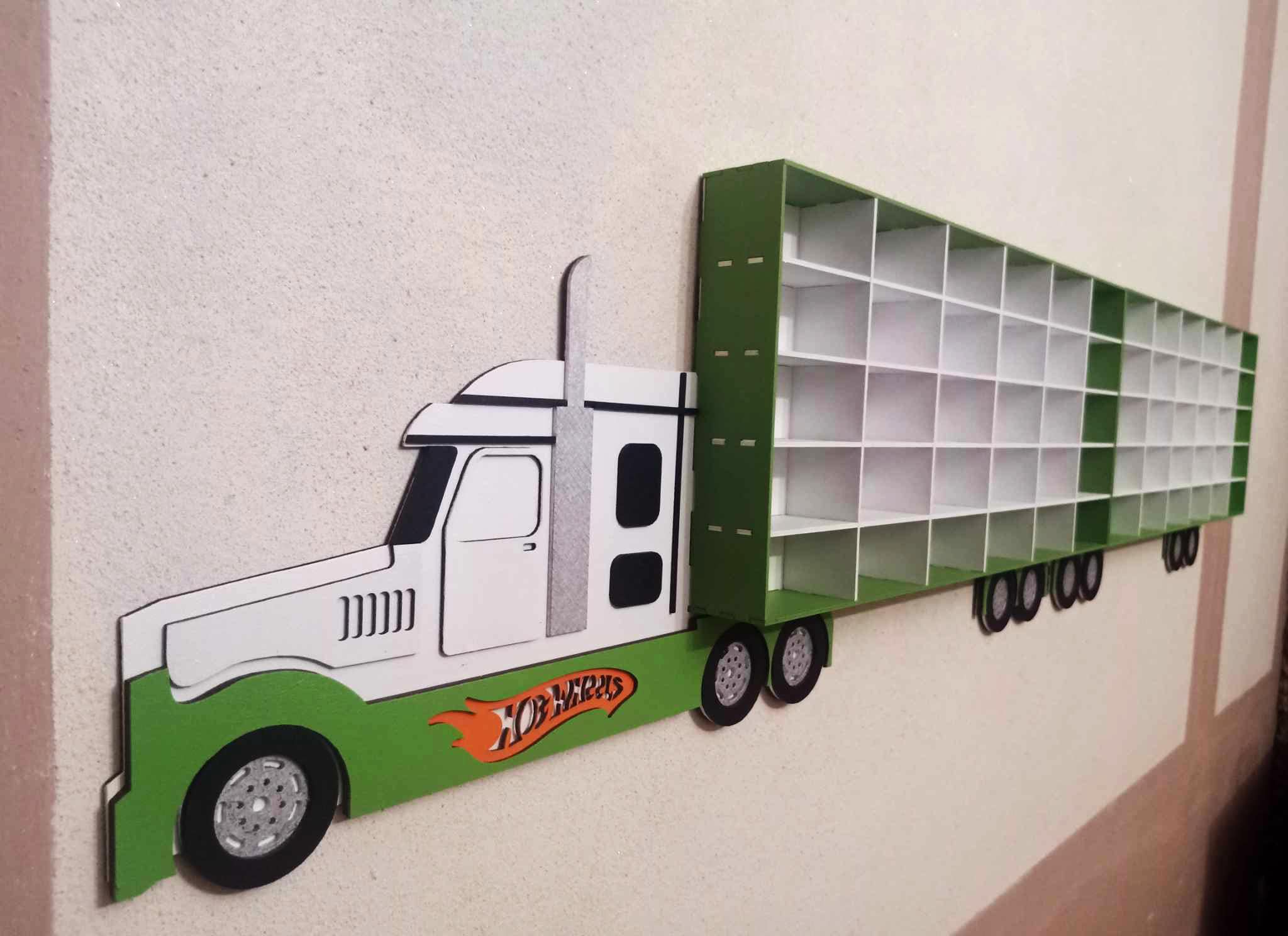 Toy Shelf Storage for Hot Wheels Car 60 Section Playroom Storage Truck ...