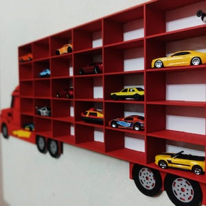 Mack Truck Cars Toy Shelf Storage for Cars Toddler Boy Gift Display ...