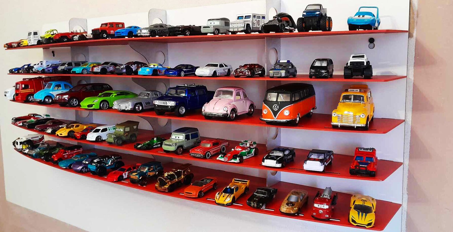 Shelf Storage 80-100 Car Wall Toy Car Display Matchbox Car Storage ...