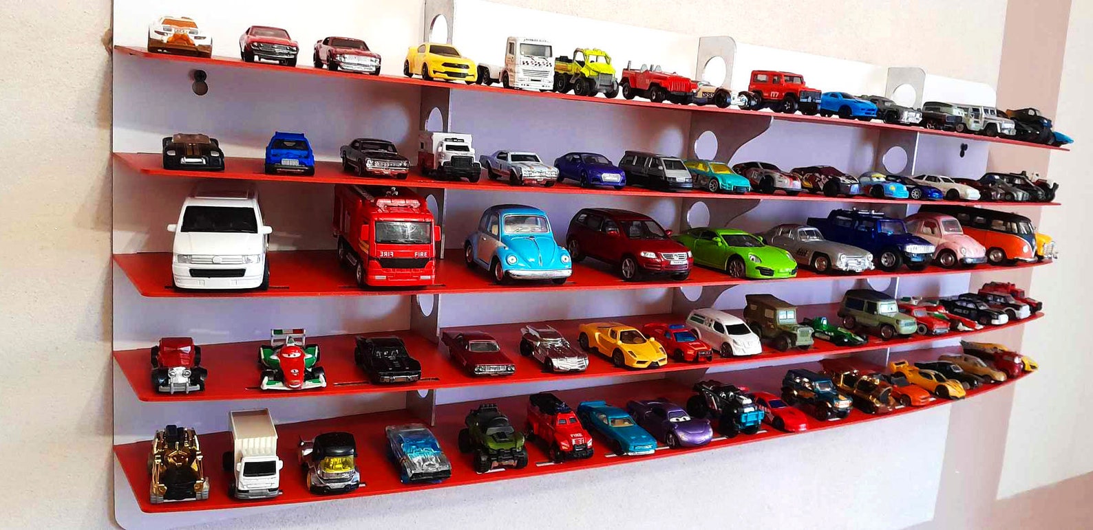 Shelf Storage 80-100 Car Wall Toy Car Display Matchbox Car Storage ...