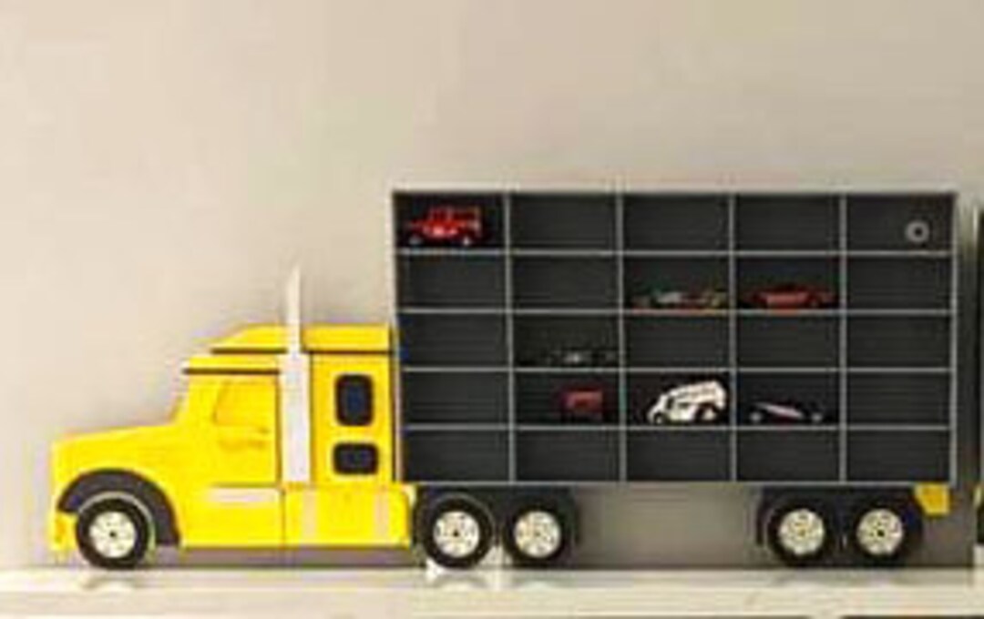 Toy Shelf Storage for Hot Wheels Car 30 Section Playroom Storage Truck ...
