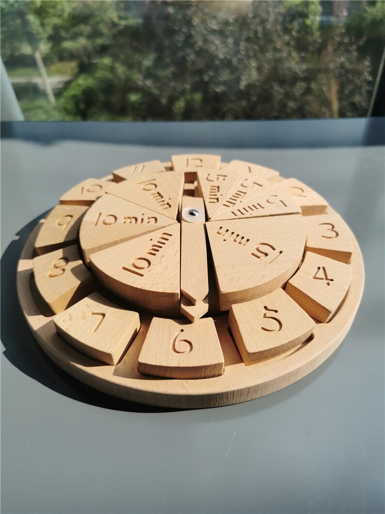 Wooden Montessori Kids Clock / Learning Time for Preschoolers - Etsy
