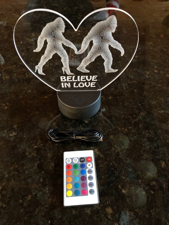 Big Foot Sasquatch 3D LED Light With Remote Control | Etsy