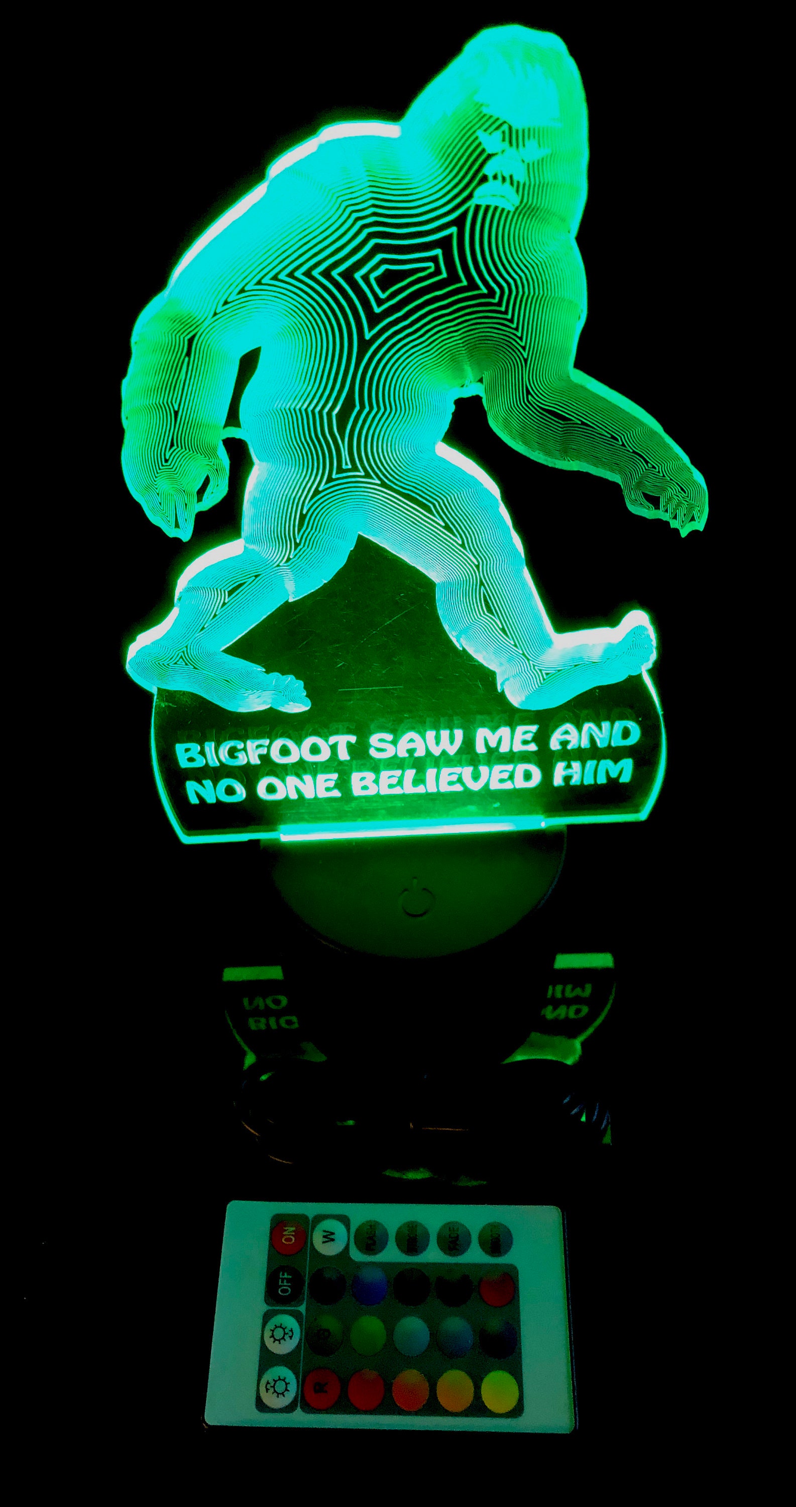 Big Foot Sasquatch 3D LED Light With Remote Control - Etsy Norway