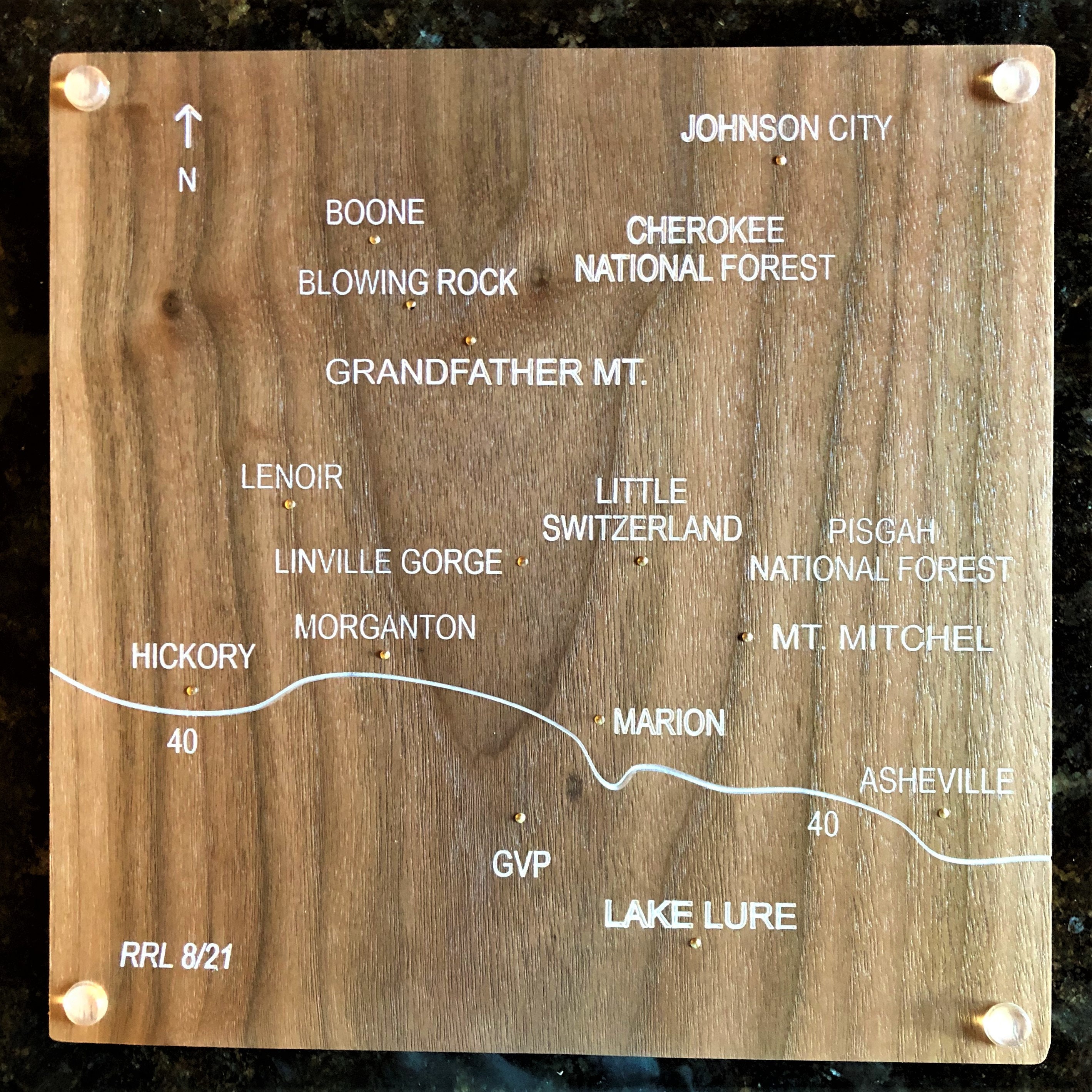 3D Wood Map of North Carolina Mountains - Etsy