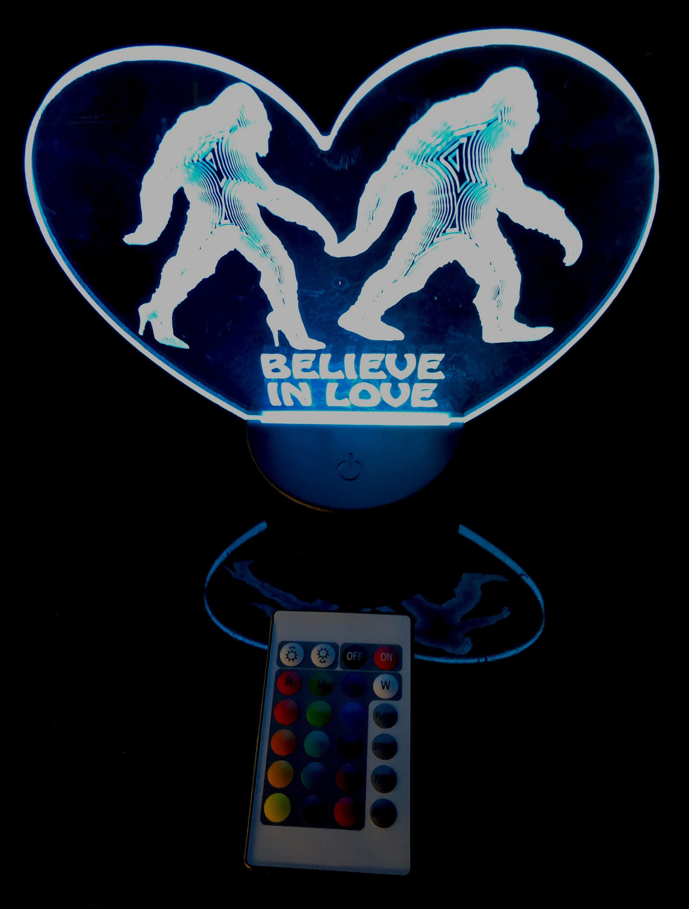 Big Foot Sasquatch 3D LED Light With Remote Control - Etsy