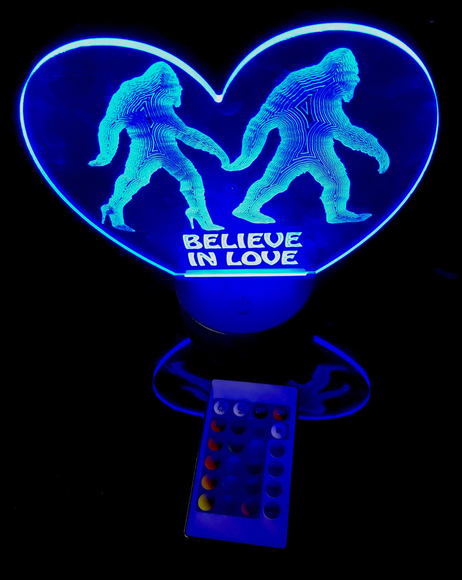 Big Foot Sasquatch 3D LED Light With Remote Control - Etsy