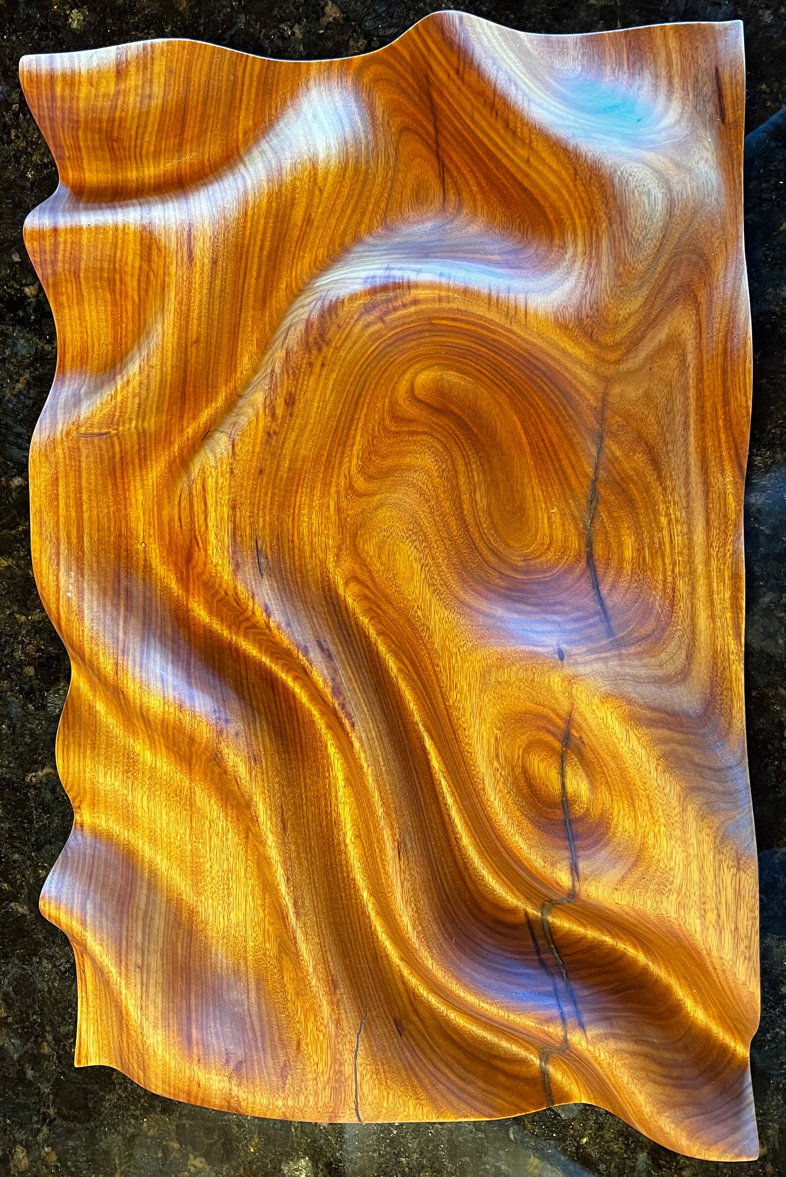 Fractal Wave 2B Wall Art Wood Carving - Etsy