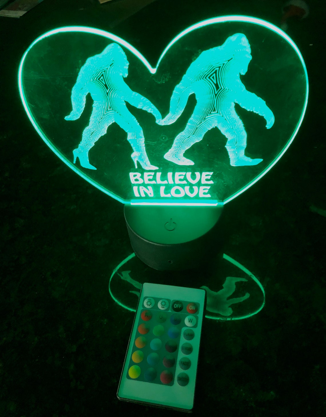 Big Foot Sasquatch 3D LED Light With Remote Control - Etsy