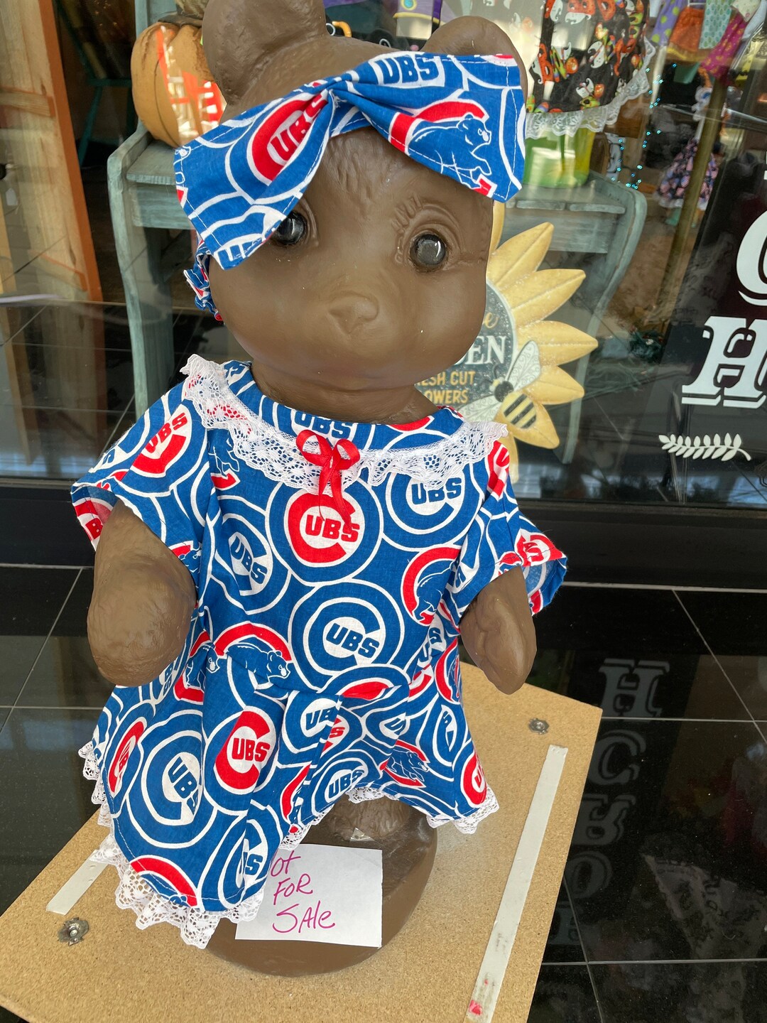 Chicago Cubs Dress for Cement Bear - Etsy