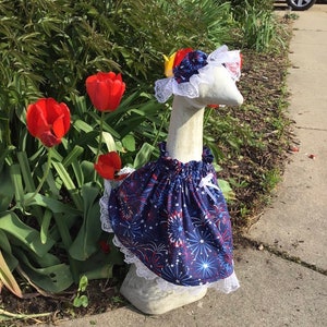 Fireworks Large Cement Goose Dress or Plastic - Etsy