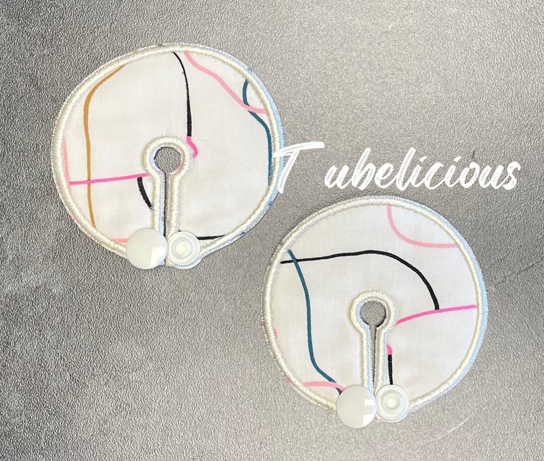Squiggly Lines G Tube Pads/g Tube Covers/mic-key AMT Mini One Feeding ...