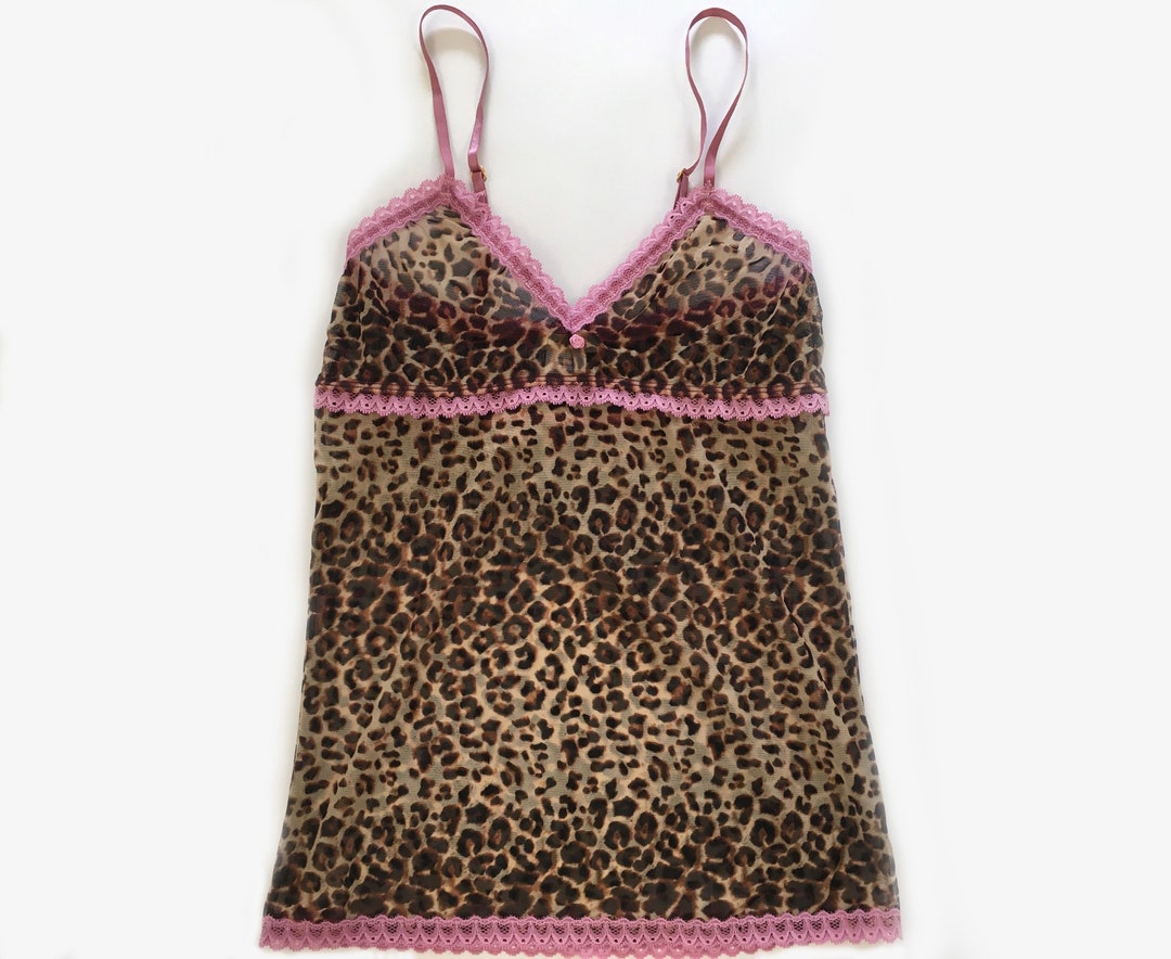 Sheer Mesh Leopard Print Camisole - Etsy
