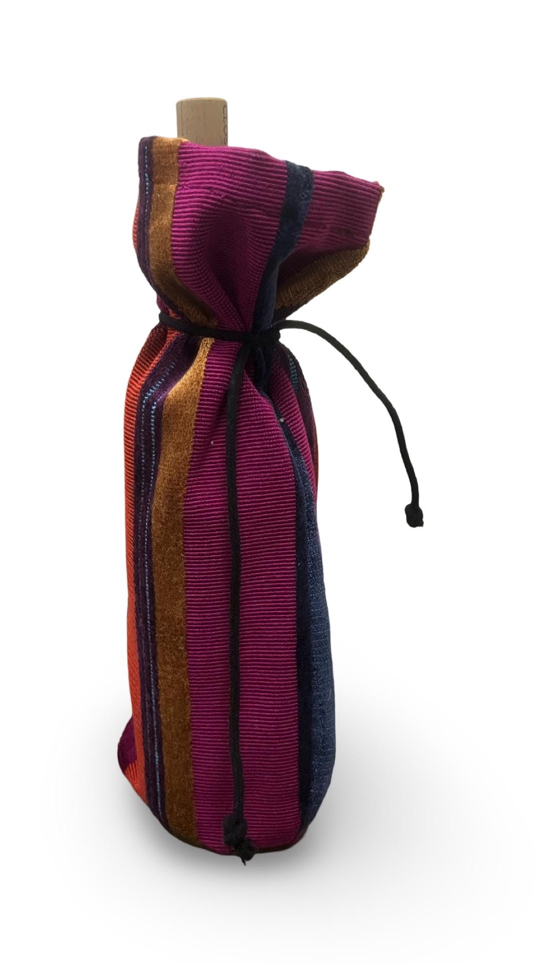 Fuchsia and Multi Colored Velvet Wine Bottle Bag - Etsy