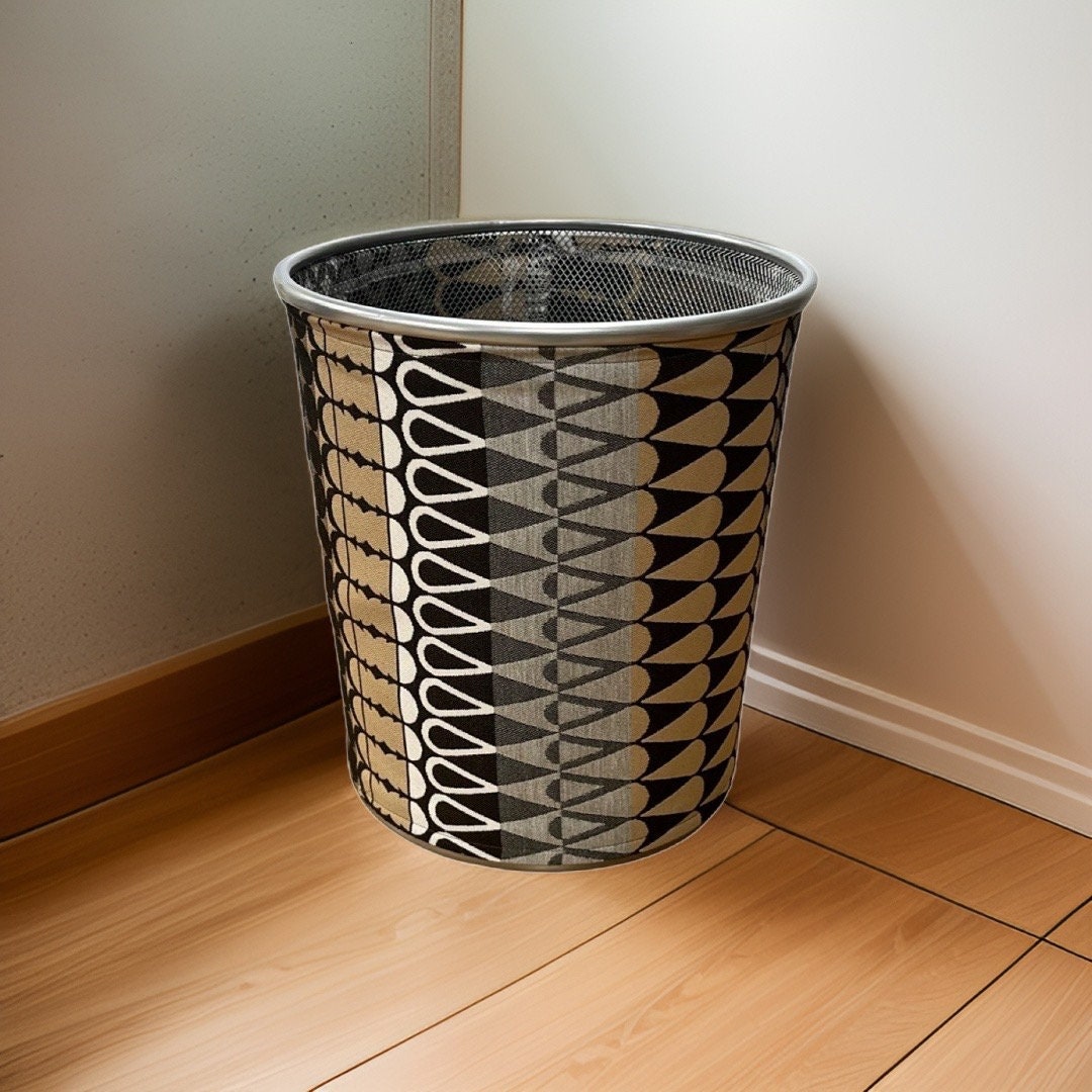 Decorative Waste Basket Bin for Office Decor and Bathroom Decor Tan ...