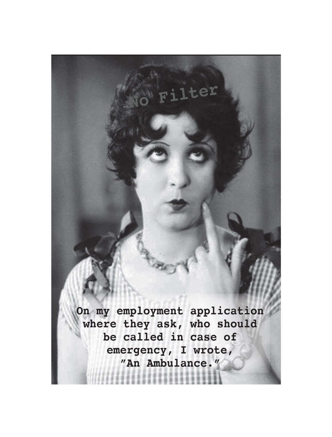 Employment Application: Vintage Photograph Greeting Card Sassy ...
