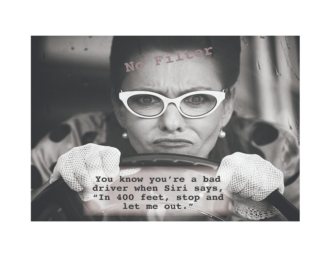 Bad Driver: Vintage Photograph Greeting Card; Sassy, Humorous ...