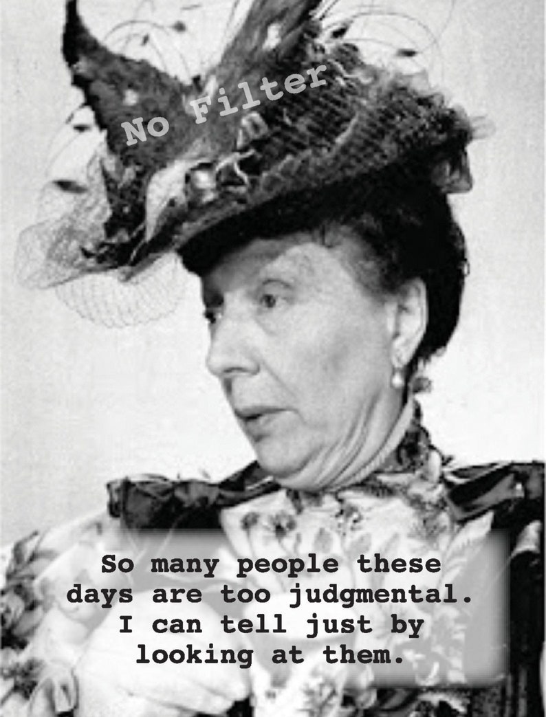 Judgmental: Vintage Photograph Greeting Card; Sassy, Humorous ...